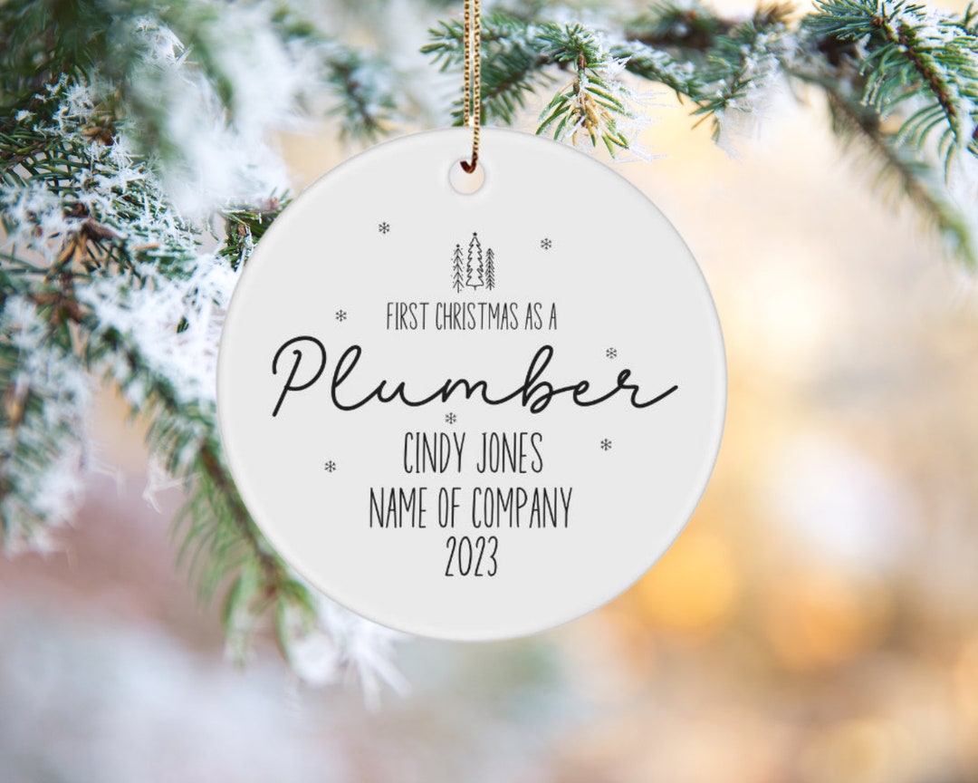 Plumber Ornament, Plumber Gifts, Plumber Christmas Ornament ...