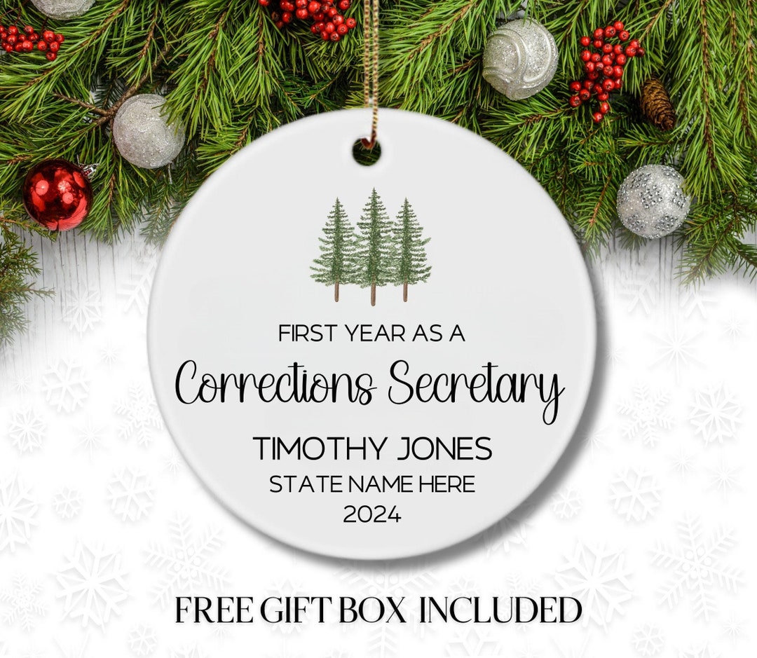 Personalized Corrections Secretary Gift, Newly Elected State Official ...