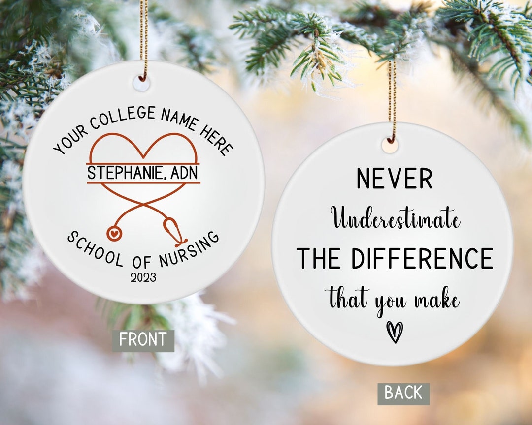 Personalized ADN Associate Degree in Nursing Graduation Ornament Gift ...