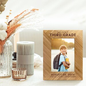 Personalized First Day of Third 3rd Grade Keepsake Gift, Fits 5x7 Photo ...