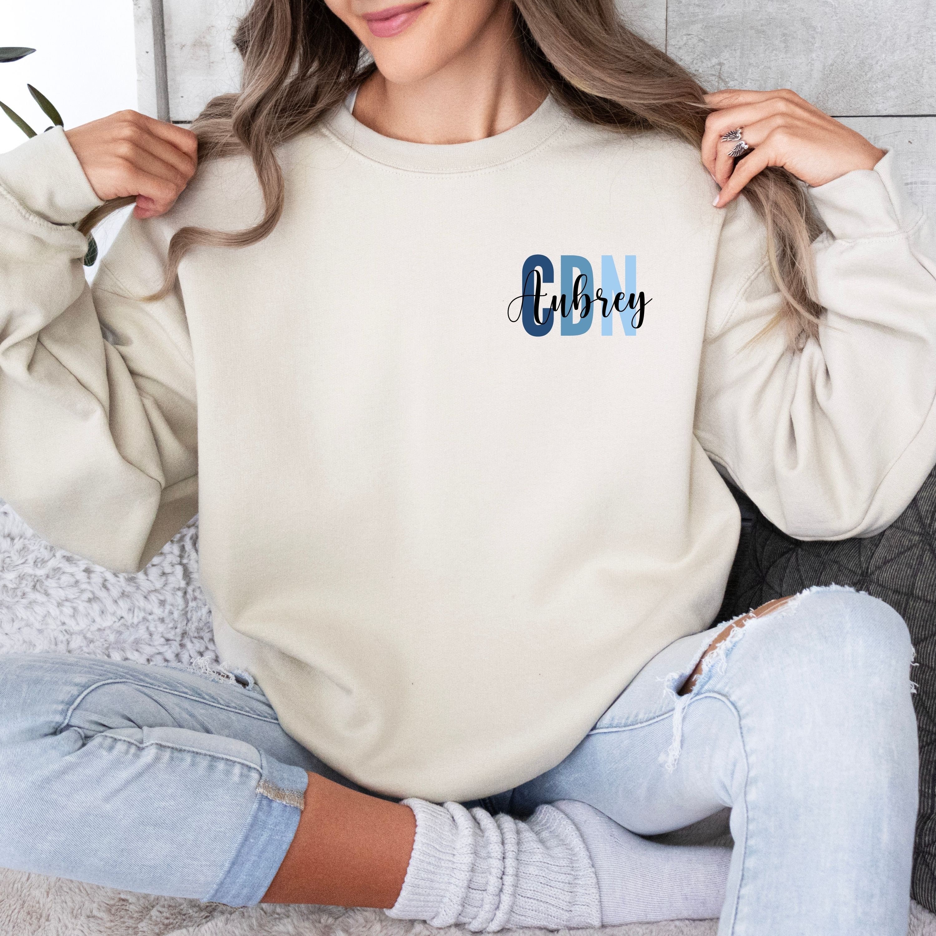 Personalized Certified Dialysis Nurse Crewneck Sweatshirt, CDN Sweater ...