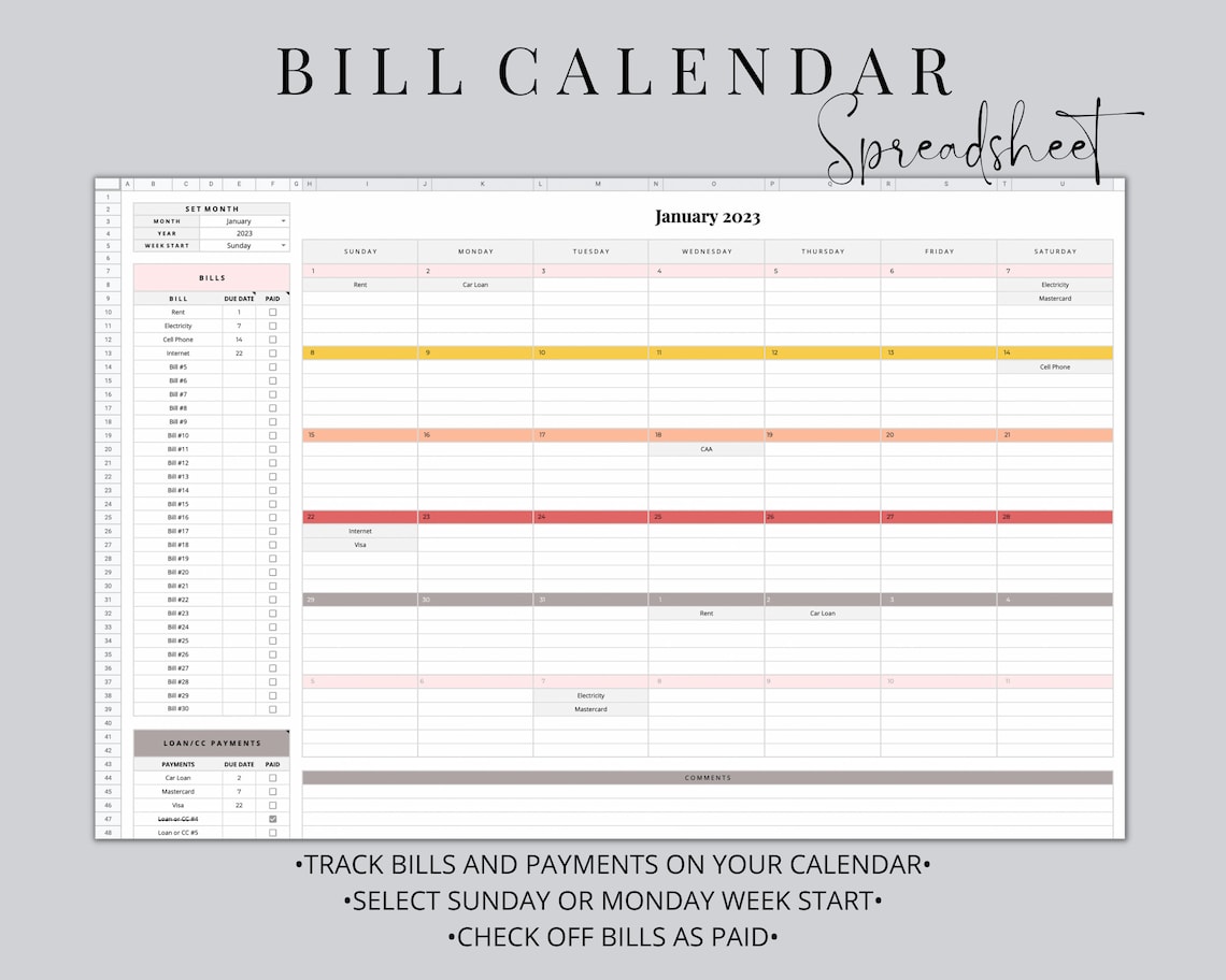 Credit Cards Monthly Budget Spreadsheet Template for Google Sheets ...