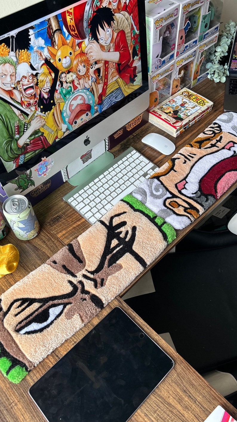 Luffy Gear 5 and Zoro Inspired Keyboard Rug - Etsy