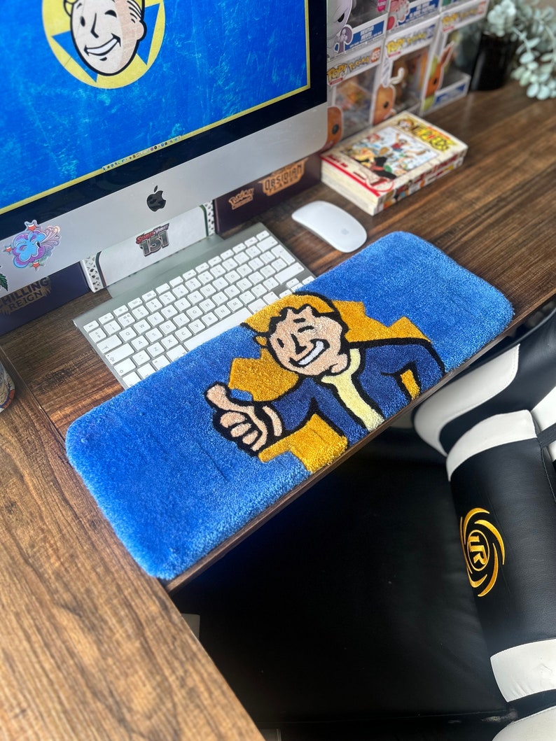 Fallout Vault Boy Inspired Keyboard Rug - Etsy