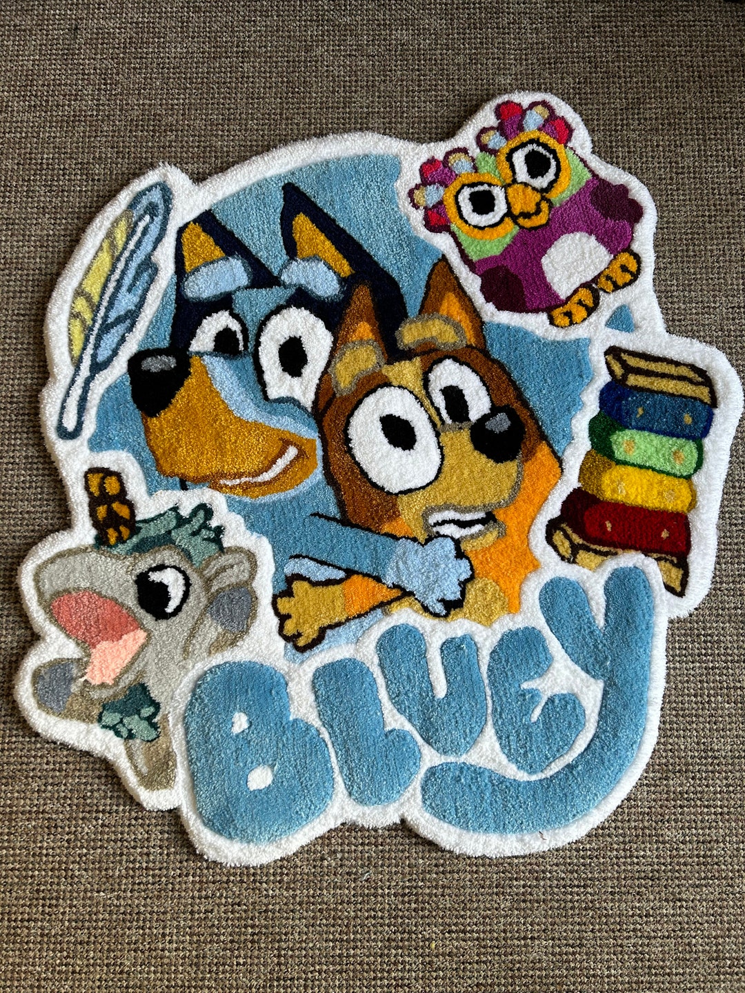 Bluey and Bingo Handmade Rug - Etsy