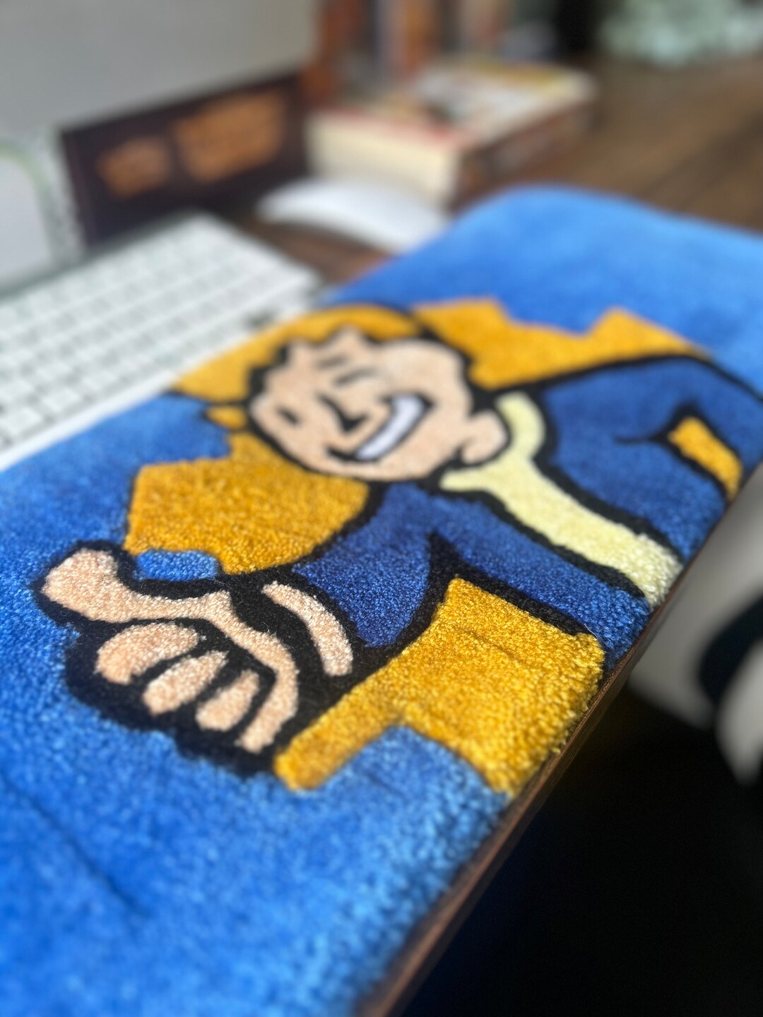 Fallout Vault Boy Inspired Keyboard Rug - Etsy
