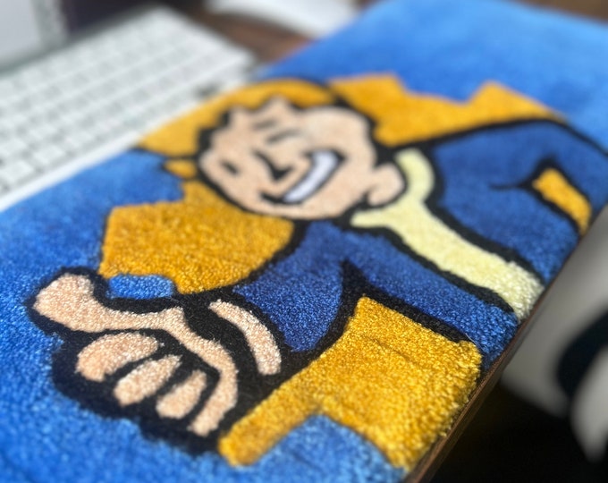 Fallout Vault Boy Inspired Keyboard Rug - Etsy