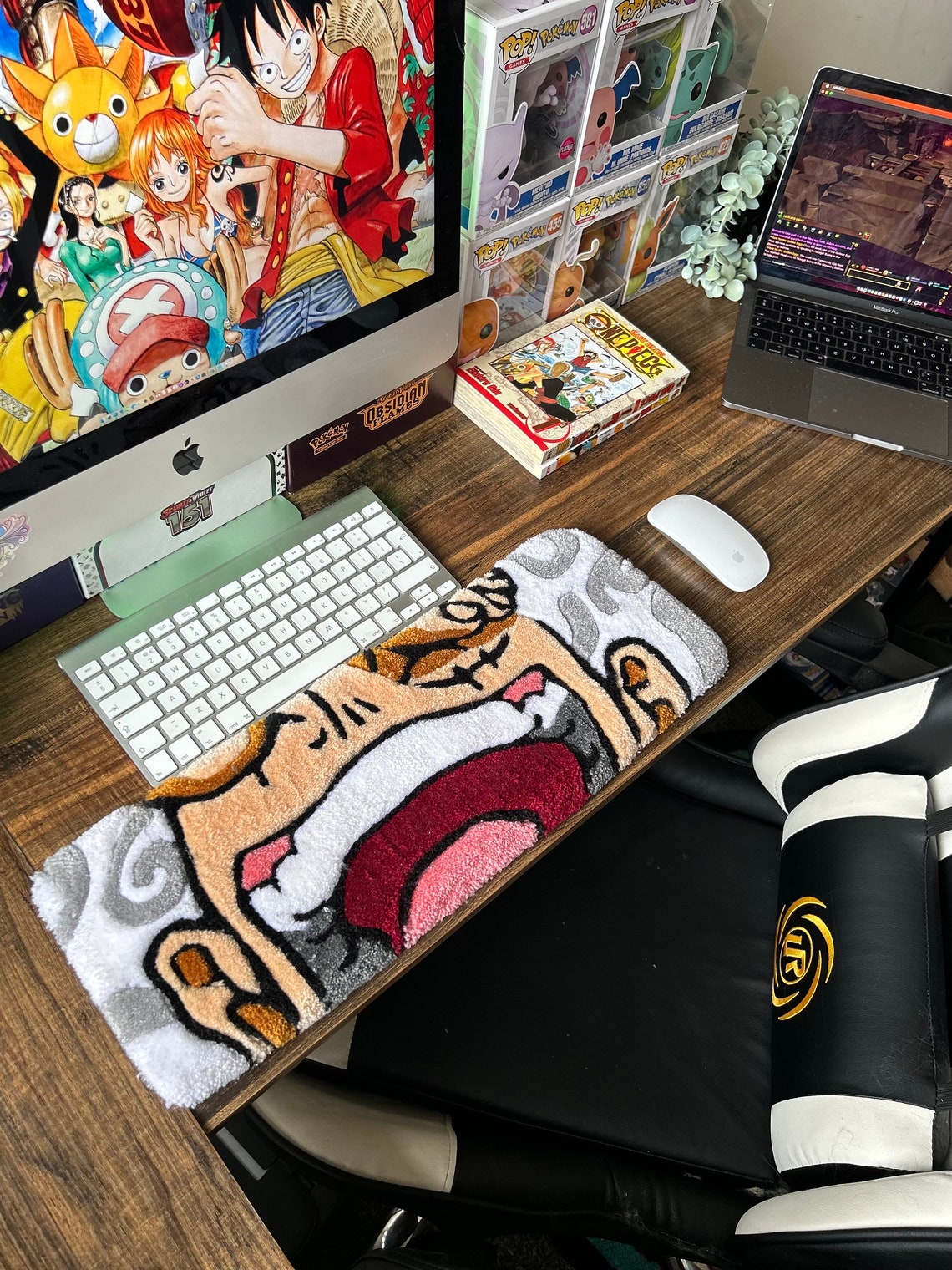 Luffy Gear 5 and Zoro Inspired Keyboard Rug - Etsy