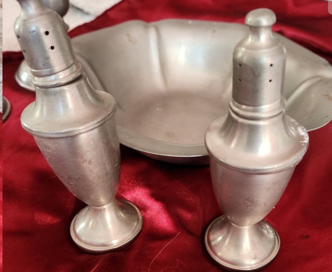 Set of Pewter Dinnerware - Etsy