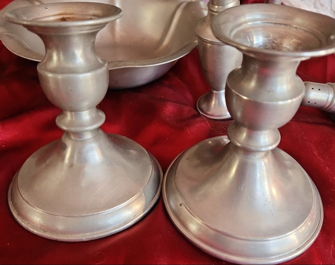 Set of Pewter Dinnerware - Etsy