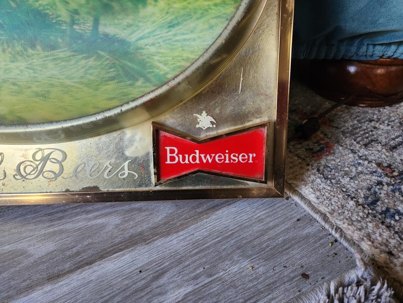 Vintage Budweiser Pheasant Bar Sign - Etsy