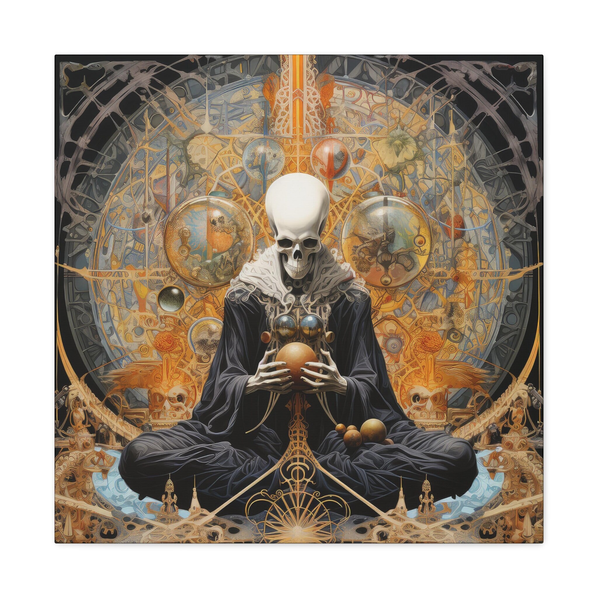 Celestial Skeleton Enchantment, Mystical Artwork for Cosmic Enthusiasts - Etsy