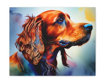 Cute Irish Red and White Setter Chibi Pointing Hunting Dog Sticker - Etsy