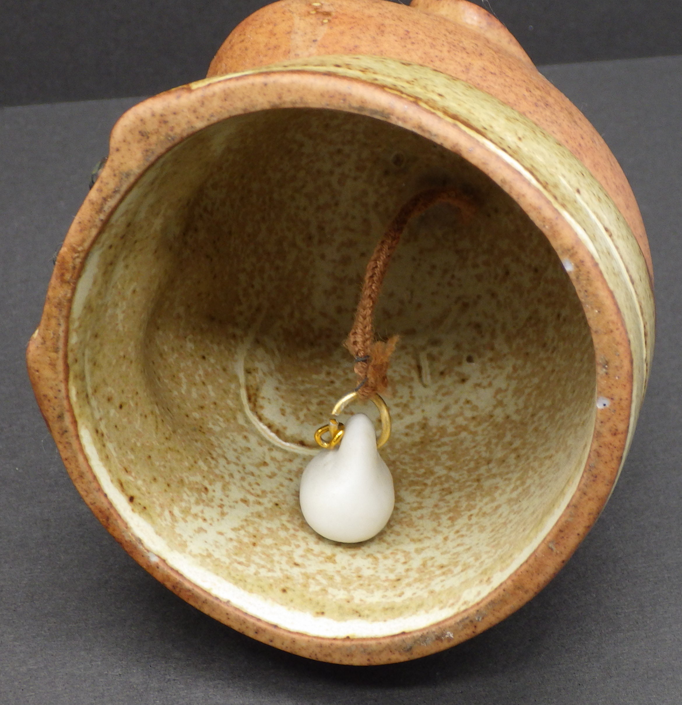 Vintage Hand Painted Stoneware Pottery Pig Bell Animal - Etsy