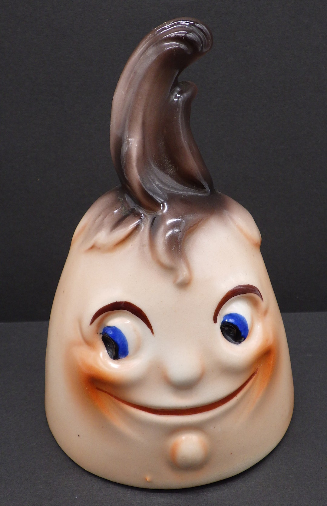 Vintage Porcelain Face Bell Hand Bell Vintage Czechoslovakia 1930's ...