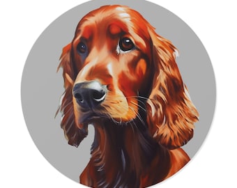 Cute Irish Red and White Setter Chibi Pointing Hunting Dog Sticker - Etsy
