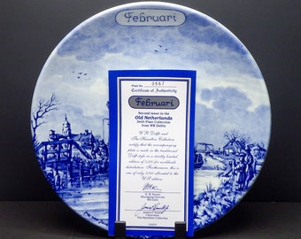 Limited Edition Collector Plate January 9.5 Inch Diameter Old ...