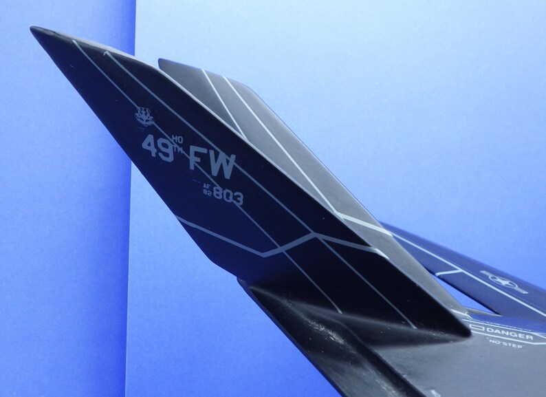 Vintage Lockheed Martin F-117A Wood Scale 1/48 Model With Famous Skunk ...
