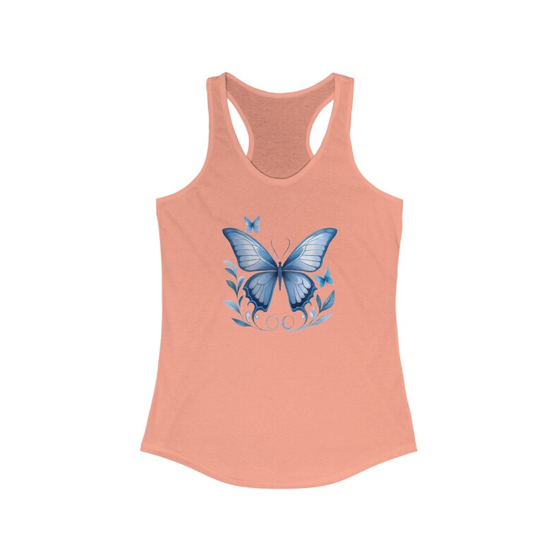 Blue Butterfly Bliss Racerback Tank Top Great Women's Butterfly Top ...