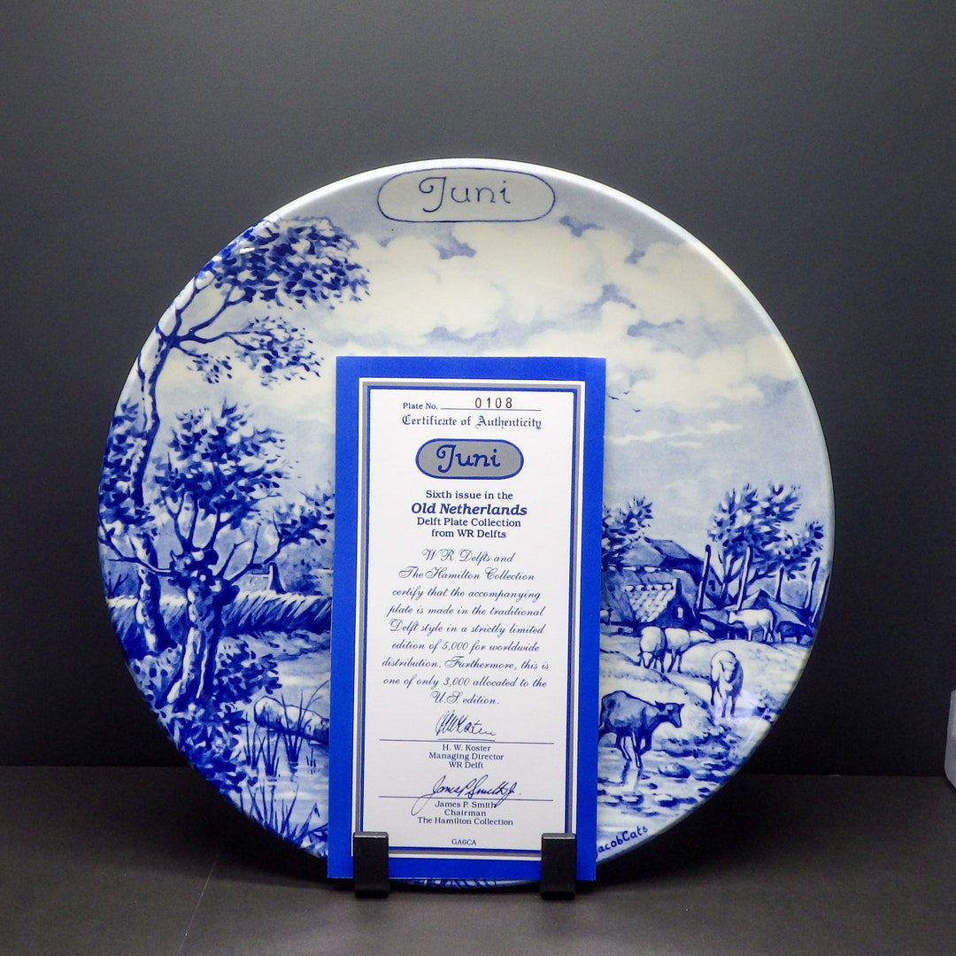 Limited Edition Collector Plate June 9.5 Inch Diameter Old Netherlands ...