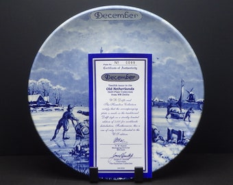 Limited Edition Collector Plate January 9.5 Inch Diameter Old ...