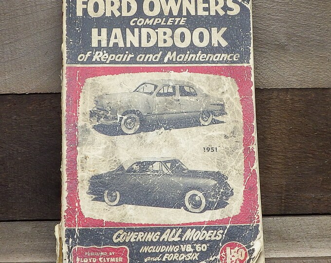 1951 Ford Owners Complete Handbook Covering All Models Love the Used ...