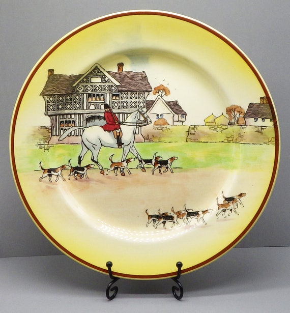 1926 Royal Doulton Old English Scenes Plate Mounted Huntsman - Etsy