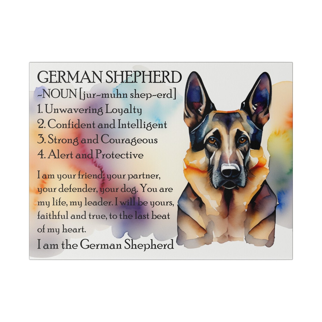 German Shepherd Definition Matte Canvas German Shepherd Definition and ...