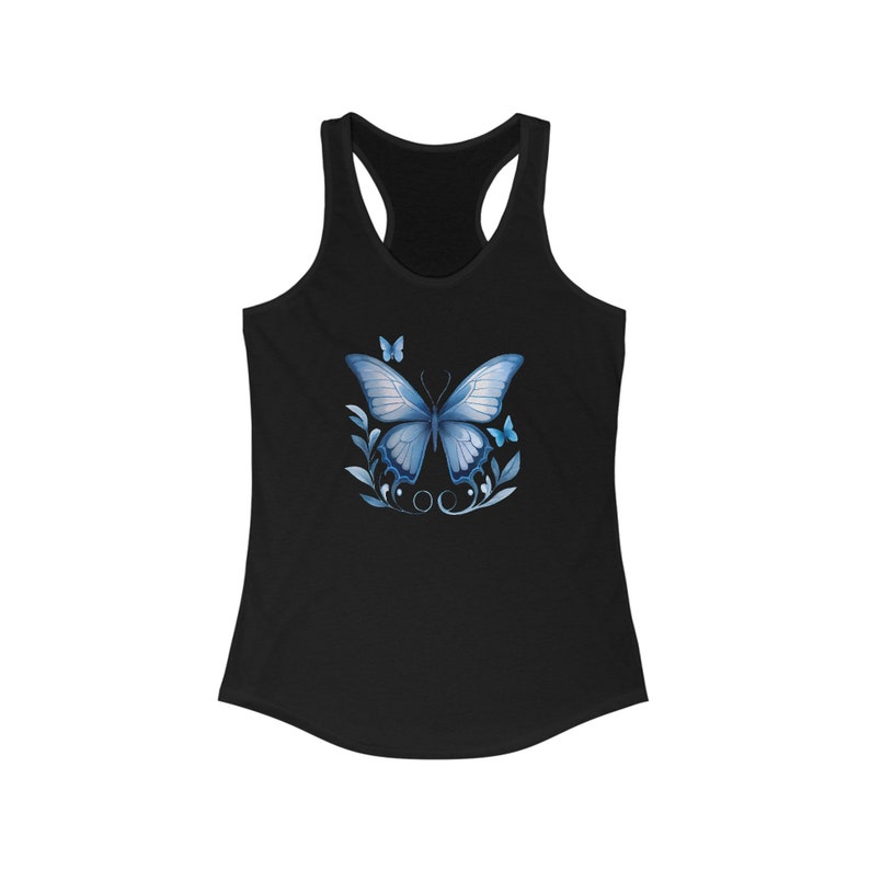 Blue Butterfly Bliss Racerback Tank Top Great Women's Butterfly Top ...