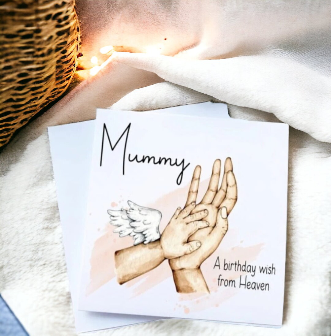 Angel Card, Birthday Card From Angel Baby, From Heaven, Card for Mummy ...