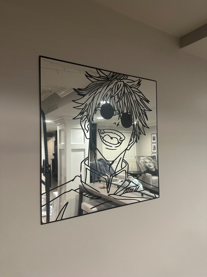 Anime Gojo Jujutsu Kaisen, Customized Mirrors, Custom Shape, Home Decor ...