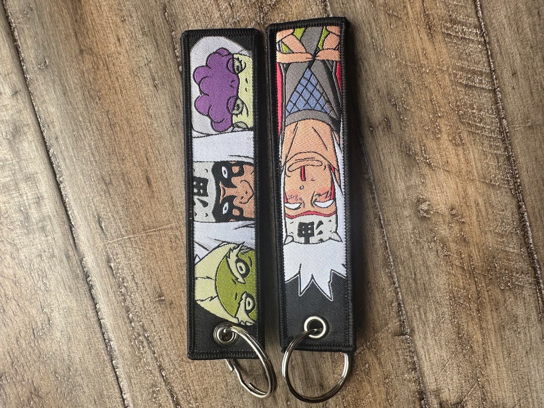 Anime Embroidered Jet Tag Keychain - Etsy