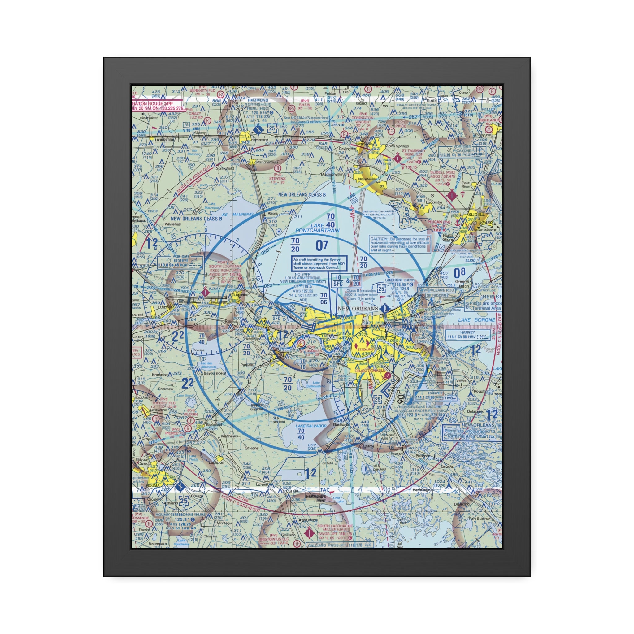 Framed Pilot Poster Pilot Sectional Pilot Wall Art Sectional Airspace ...