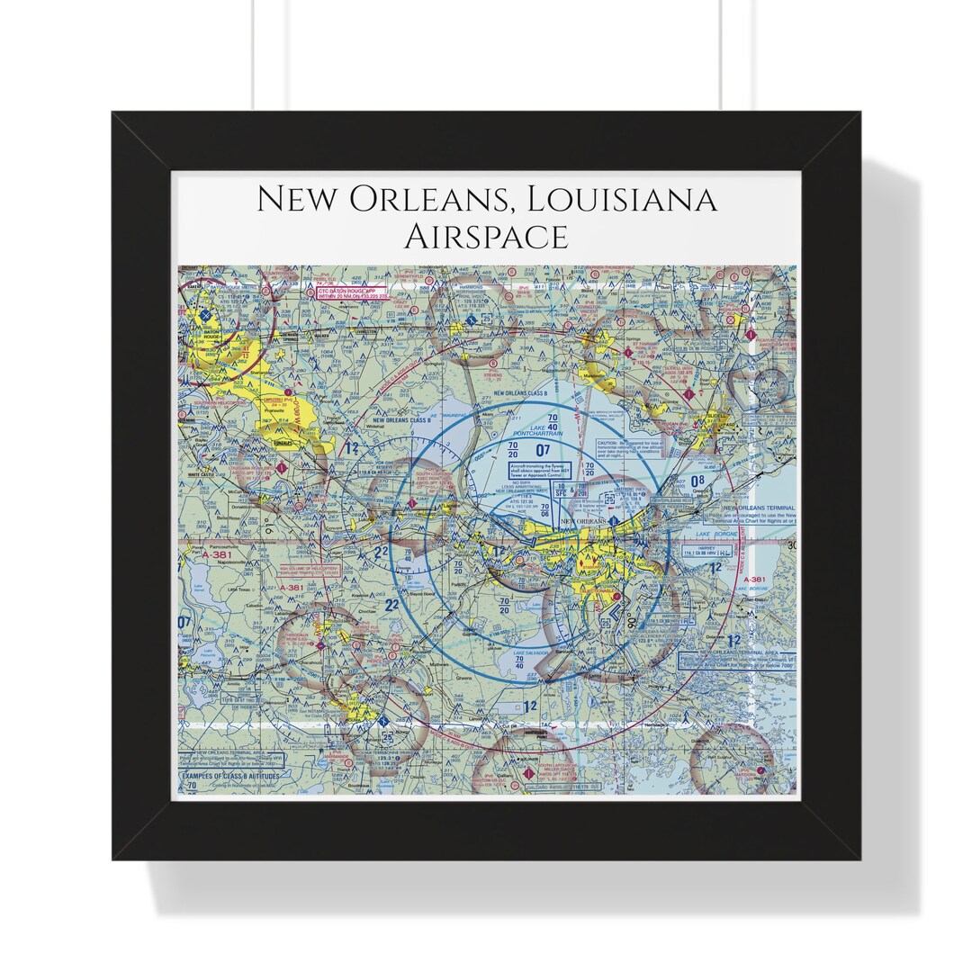 Custom Framed Pilot VFR Sectional Map - Etsy