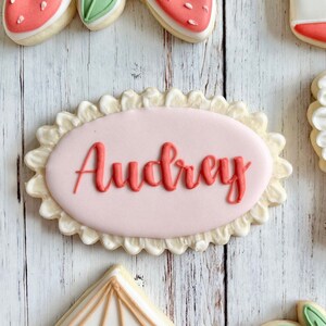 Audrey Name Plaque Cookie Cutter - Etsy