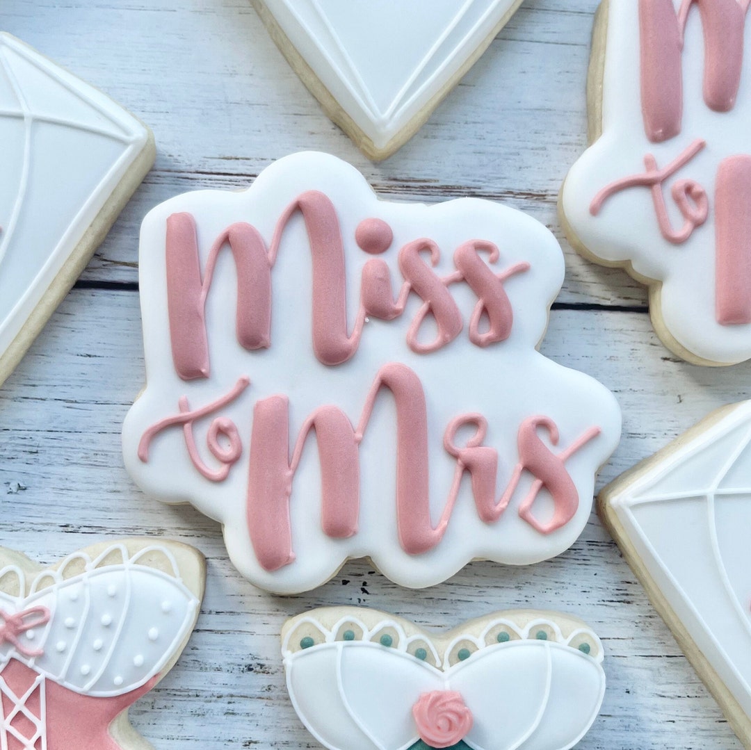 Miss to Mrs Cookie Cutter, Bridal Shower Cookie Cutter - Etsy