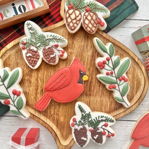 Christmas Cookie Cutters, Cardinal Cookie Cutter, Winter Cookie Cutters ...