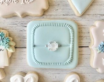 Ring Box Jewelry Box Bridal Shower Engagement Cookie Cutter Cookie ...