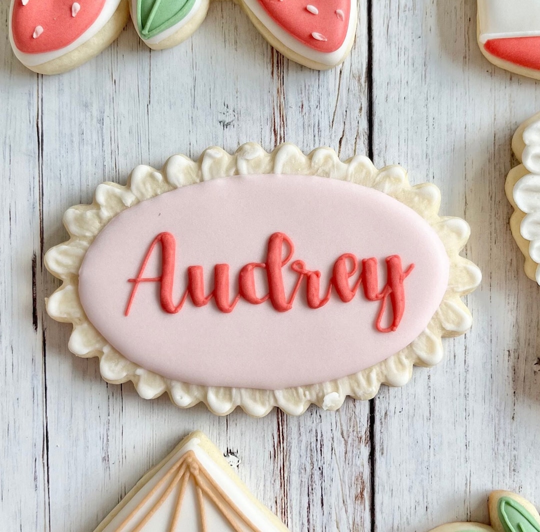 Audrey Name Plaque Cookie Cutter - Etsy
