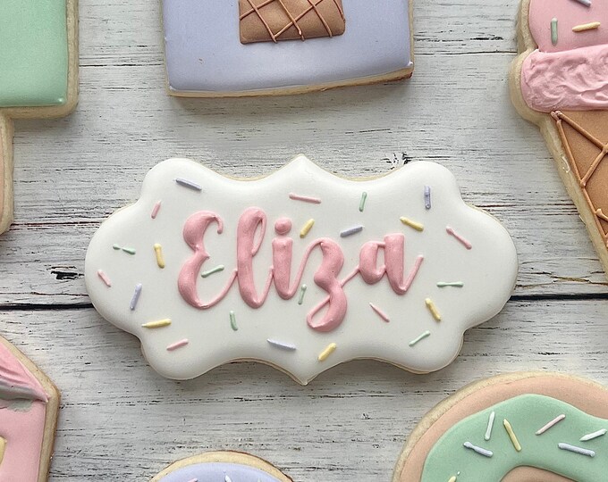 Eliza Name Plaque Cookie Cutter - Etsy