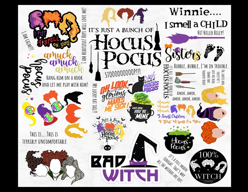Hocus Pocus Tumbler Wrap PNG/SVG - Etsy