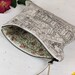 Paris Map Purse Handmade Beige Bag Brown Map Print & Black Suede Strap ...
