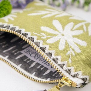 Folk Life Green Mini Pouch With Designer Upholstery Woven Cotton Fabric - Etsy