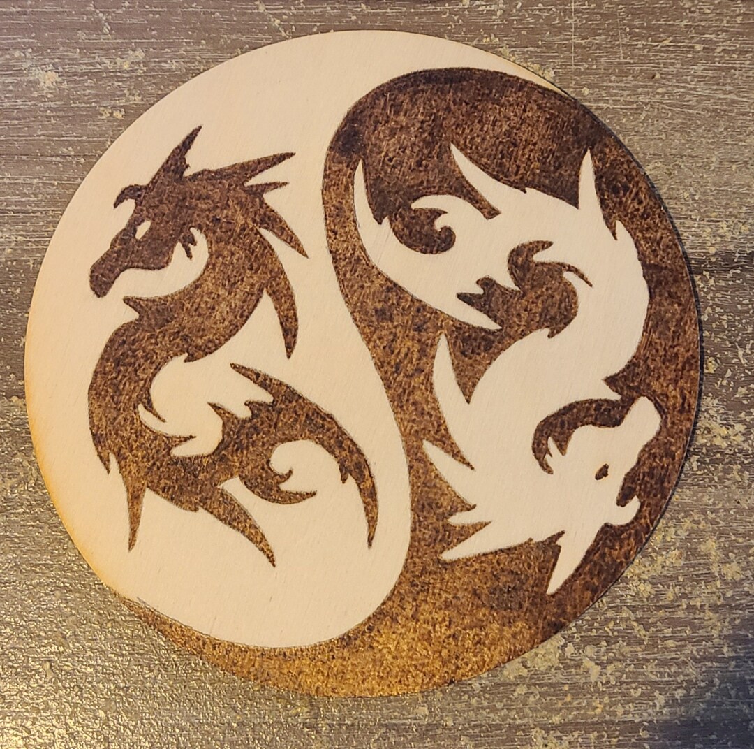 Dragon Yin-yang Pyrography - Etsy