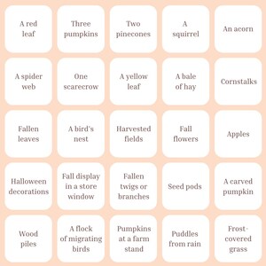 Fall Scavenger Hunt digital Download Activities for Families and Kids ...