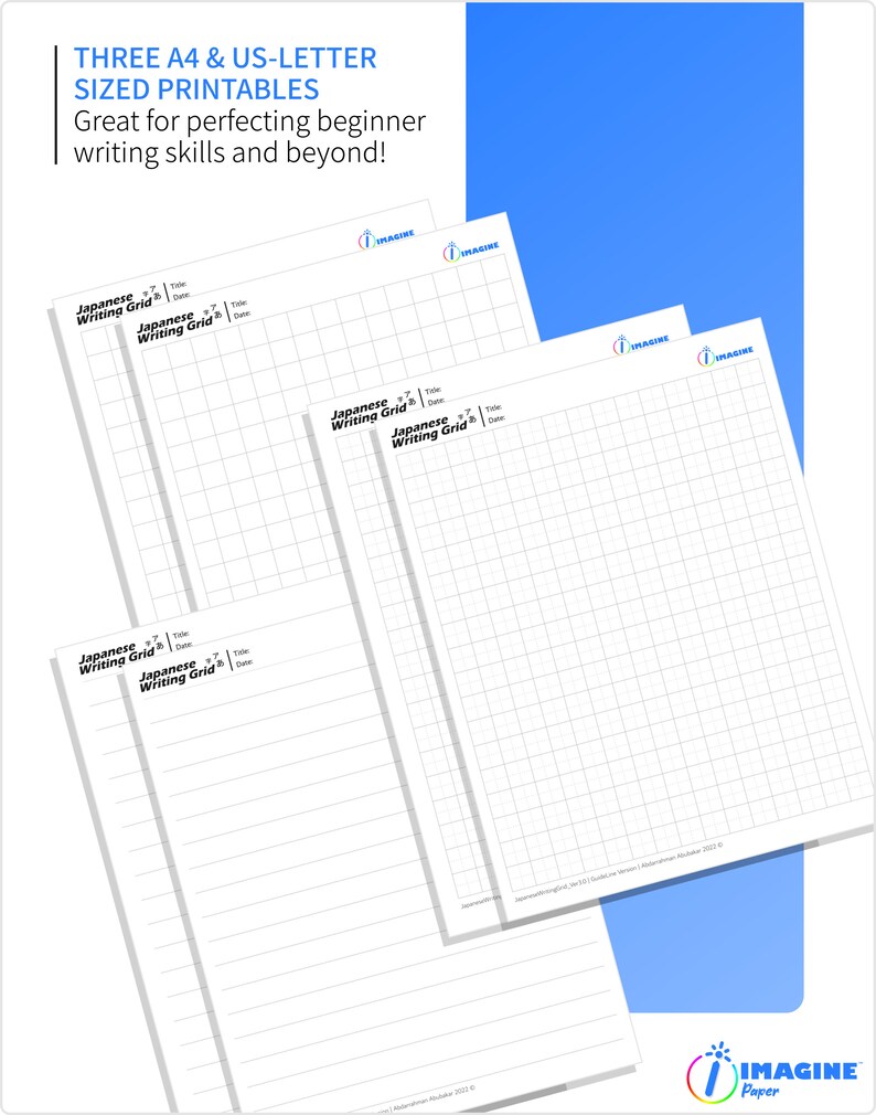Japanese Writing Grid – Practice Kanji, Hiragana, Katakana, and ...