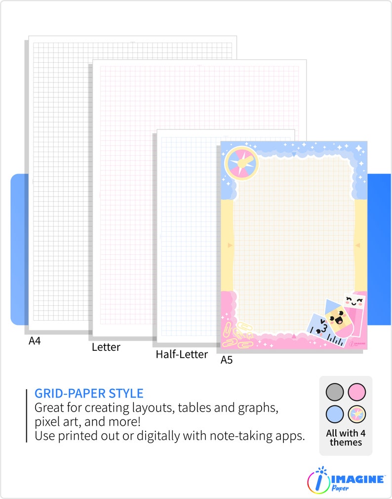 Cute Essential Grids – Grid Paper, Dot Paper, Lined Paper, Graph Paper ...