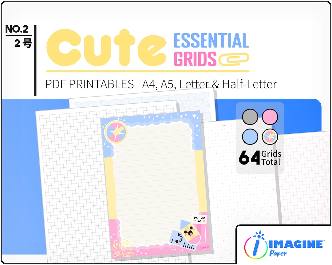 Cute Essential Grids – Grid Paper, Dot Paper, Lined Paper, Graph Paper ...