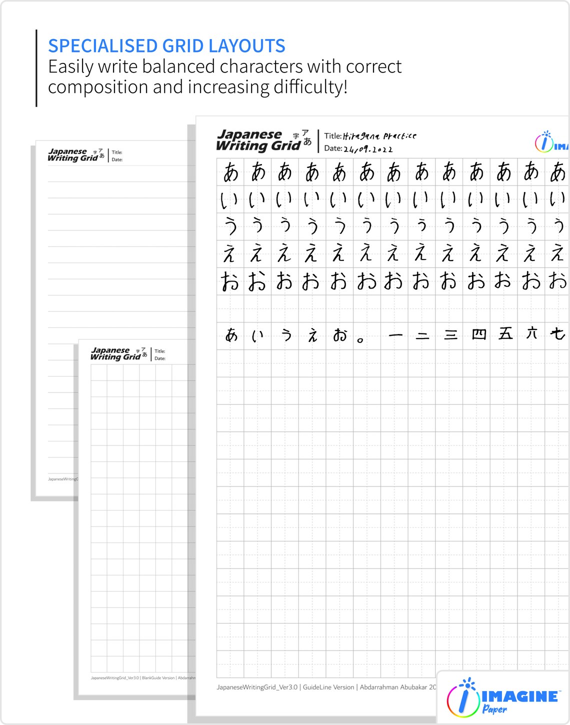 Japanese Writing Grid – Practice Kanji, Hiragana, Katakana, and ...