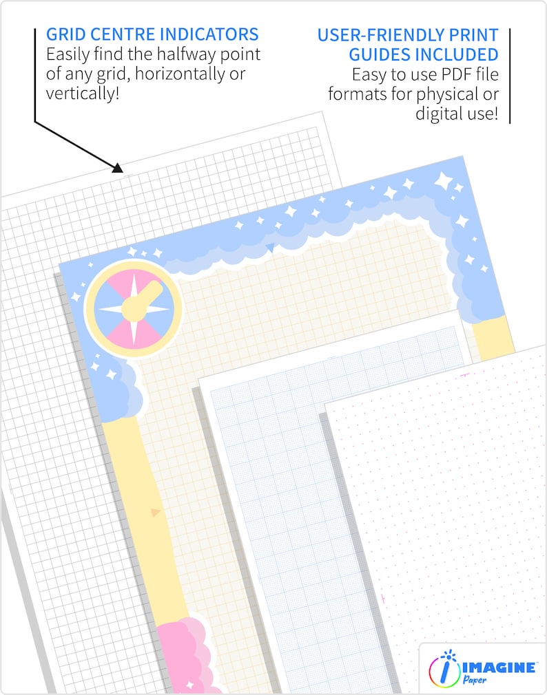 Cute Essential Grids Grid Paper, Dot Paper, Lined Paper, Graph Paper ...